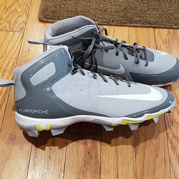 Nike | Shoes | Mens Nike Alpha Huarache Grey Baseball Cleats | Poshmark
